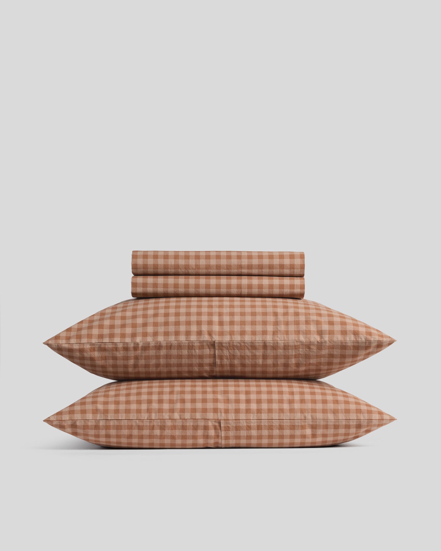Brushed Cotton Sheet Set - Adobe Check F/Q – Parachute Home