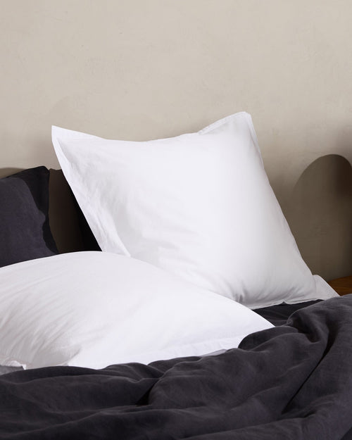 Brushed Cotton Euro Sham (White) – Parachute Home