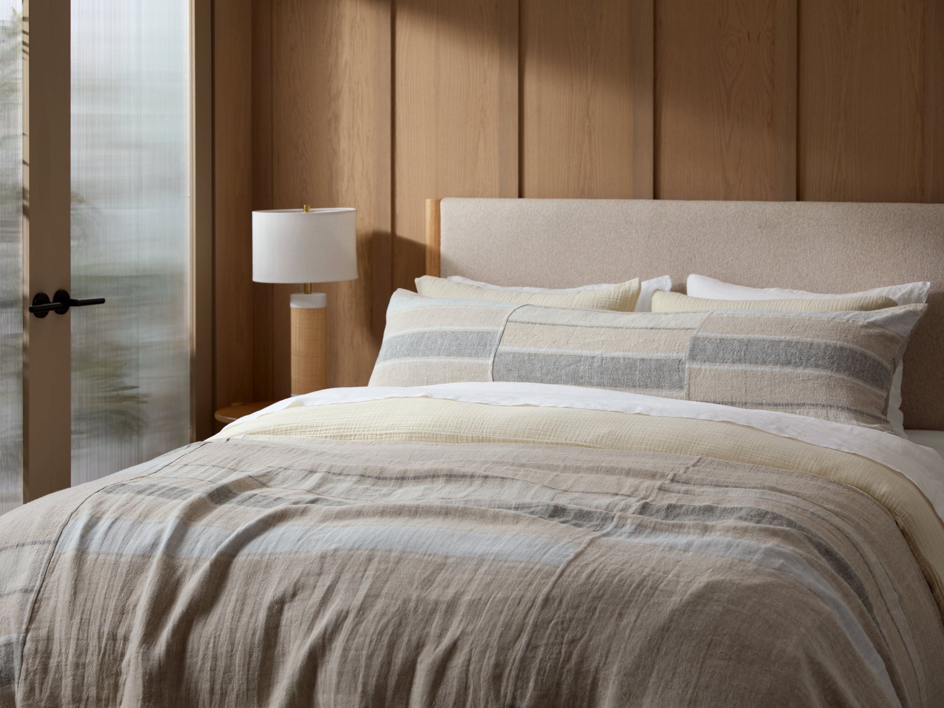 Heritage Linen Bed Cover (Natural Stripe Cool) – Parachute Home