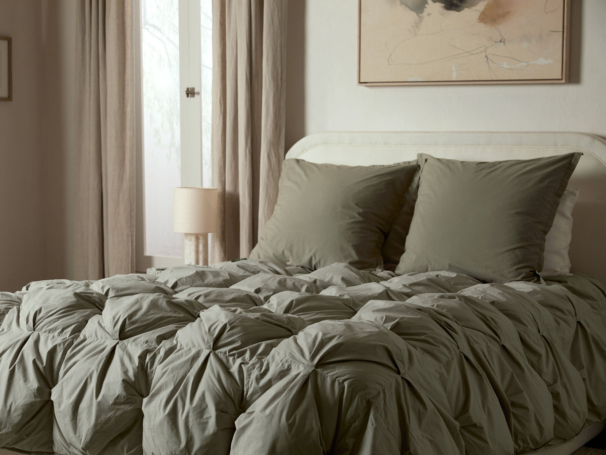 Organic Cotton Puff Comforter (Moss) – Parachute Home