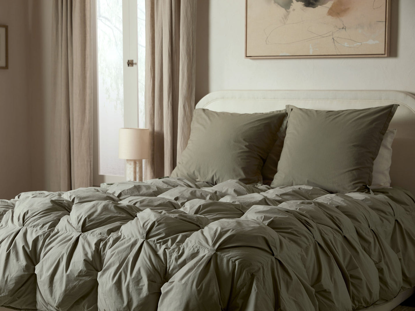 Organic Cotton Puff Comforter (Moss) – Parachute Home