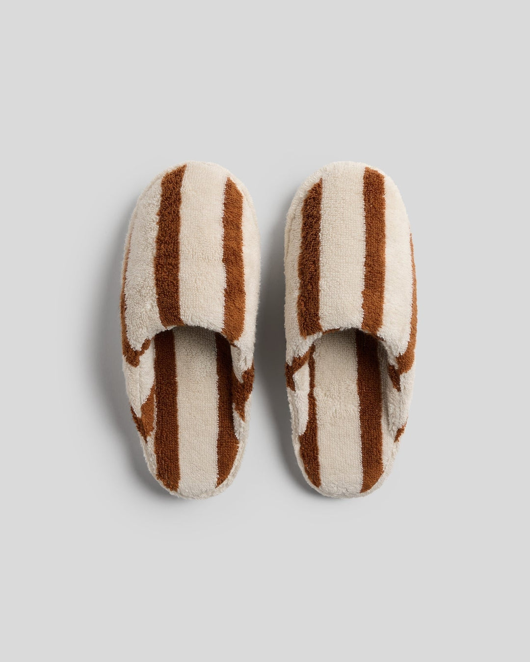 Terry Stripe Robe (Bone and Tobacco) – Parachute Home
